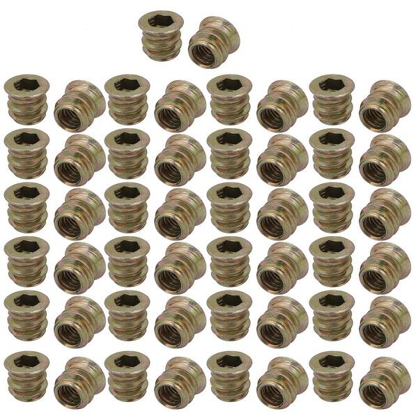 50pcs M6x10mm Zinc Plated Hex Socket Drive Countersunk Head Insert Nut ...