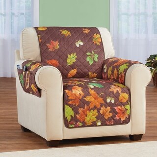 Quilted Autumn Leaves Furniture Protector - Chair - Bed Bath & Beyond ...