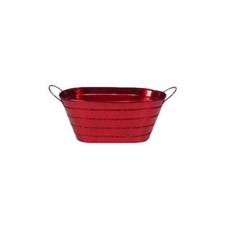 Shiny Red Metal With Handles 1 Bucket - Bed Bath & Beyond - 41367561