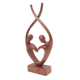 Novica Handmade Balanced Love Wood Statuette - Bed Bath & Beyond - 36498040