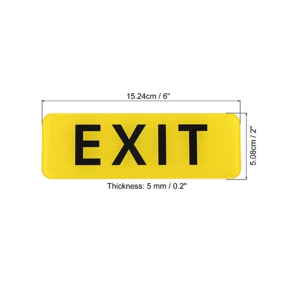 EXIT Sign, Acrylic Self Adhesive Door Stickers Wall Mounting Signs for ...