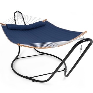Free-Standing Outdoor Hammock, Heavy Duty Stand Alone Design, Navy Blue ...