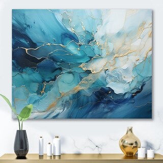 Designart "Collage Frozen Snow III" Abstract Collages Wall Decor - Bed ...