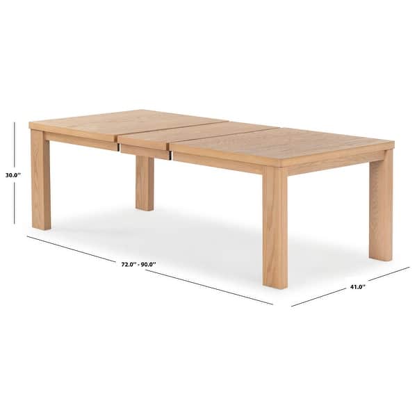 SAFAVIEH Couture Desmond Extendable Wood Dining Table - 90"W x 41"D x ...