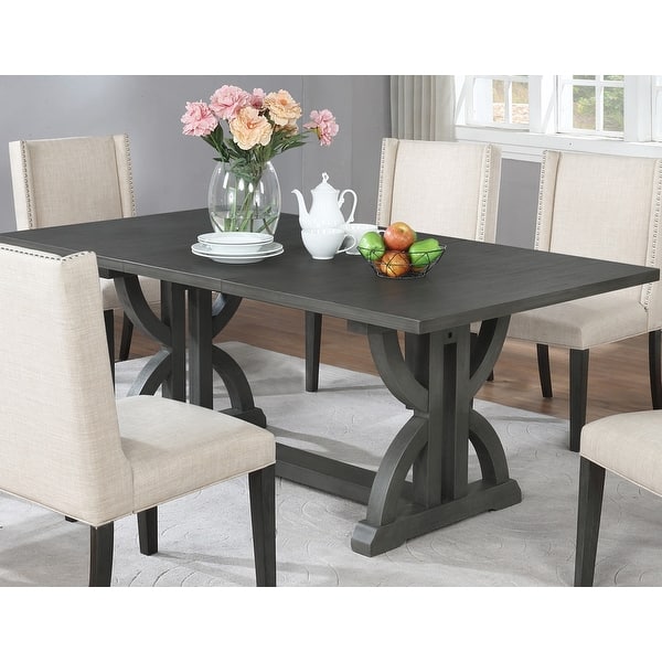 Best Master Furniture Dark Grey Rectangular Dining Table - Bed Bath & Beyond - 33617137