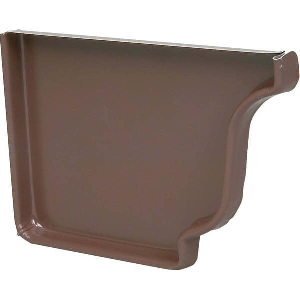 Amerimax 4 In. Galvanized Brown K-Style Right Gutter End Gap - 1 Each ...