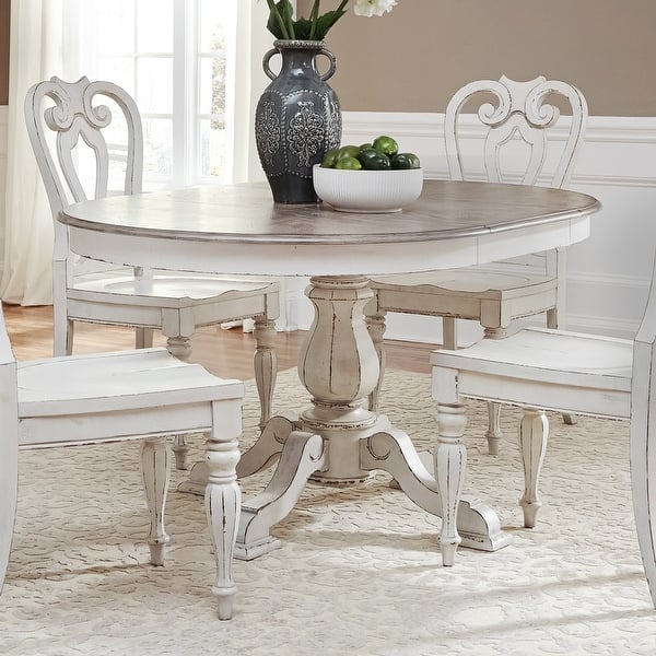 white round table extendable