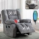 Overstuffed Microfiber Recliner Chairs with 8-Point Vibration Massage ...