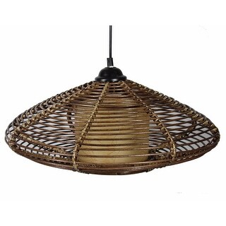 Rattan Hanging Lantern, Brown - Bed Bath & Beyond - 23171645