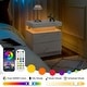 GDF Studio - Avalon Modern LED Nightstand with Dual Drawers and Open ...