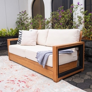 Cambridge Casual Hans Teak Outdoor Sofa - Bed Bath & Beyond - 43036572