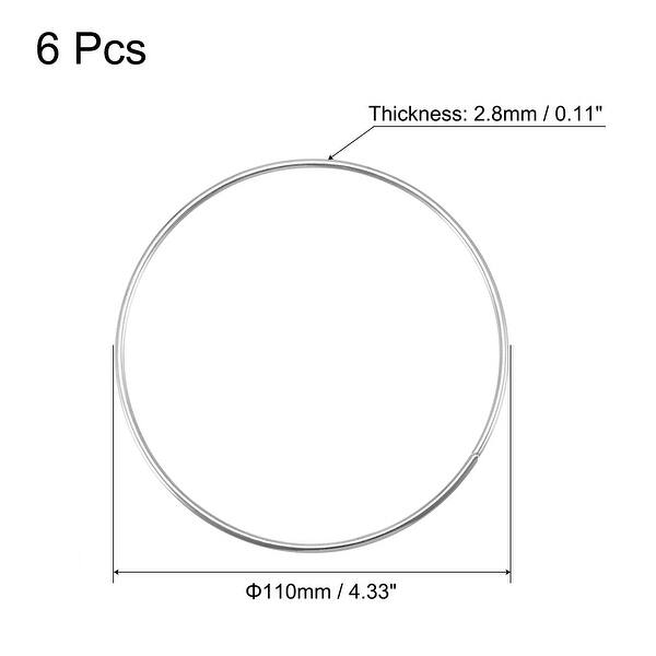 Metal O Rings Non-Welded Craft Hoops, for DIY - Silver - Bed Bath ...