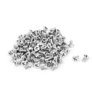 Unique Bargains M3x6mm Stainless Steel Phillips Flat Countersunk Head ...