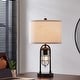 KAWOTI 21.5 inch Table Lamp Set with Night Light and USB Ports, Bulbs ...