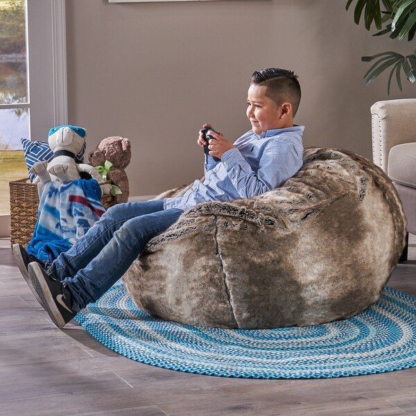 Large furry bean bag chair store