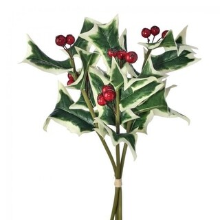 Real Touch Holly Sprig Bundle Faux Plants And Trees - Bed Bath & Beyond ...