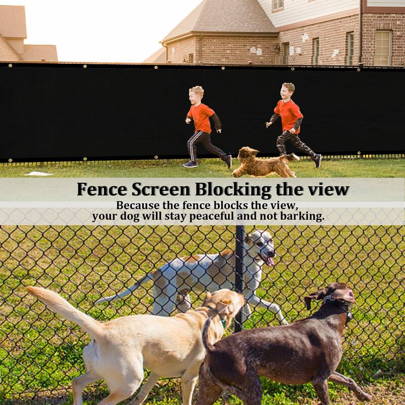 Artpuch Black Fence Privacy Screen Windscreen Shade Fabric Cloth HDPE ...