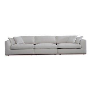 NADAAL STUDIOS Rio Modular Sofa With Rubber Wood Base - 136.2"W x41"D x23.6"H - Bed Bath ...