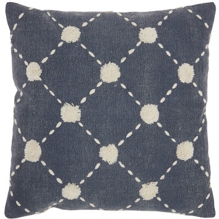 Glamorous Handcrafted Navy Accent Throw Pillow - Bed Bath & Beyond ...