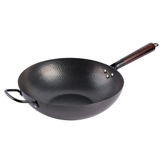 Gibson Home Stargaze 13 Inch Carbon Steel Nonstick Hammered Wok with ...