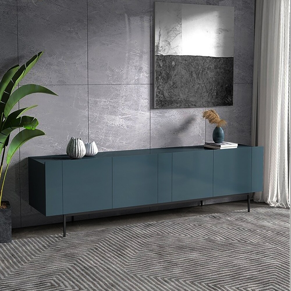 JASIWAY Modern Rectangle TV Stand with 4 Doors - On Sale - Bed Bath ...