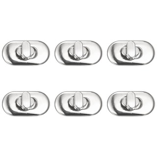 Turn Lock Clasp 35mm x 19mm Iron Purse Closure Twist Lock 6Pcs(Silver ...