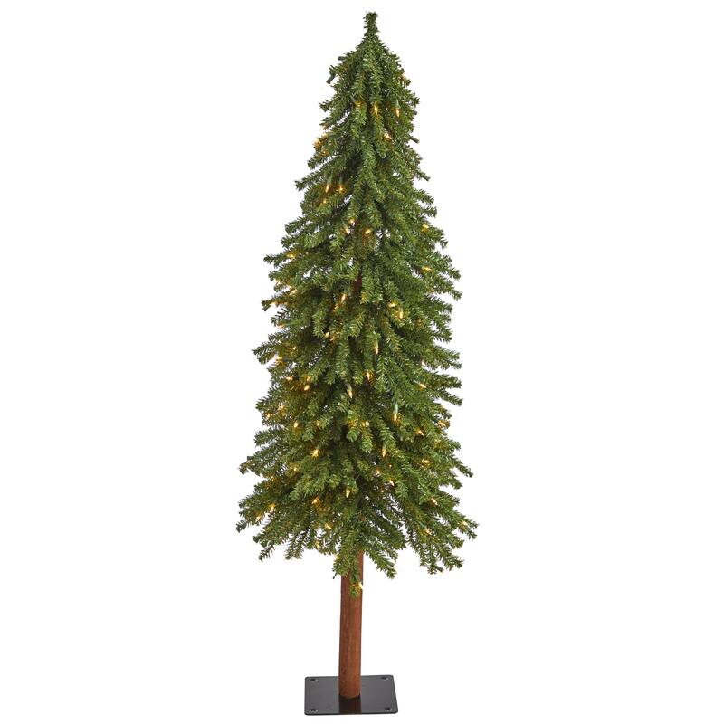 5' Grand Alpine Artificial Christmas Tree with 200 Clear Lights and 469 ...