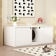 Dual-Compartment Cat Litter Box Enclosure Multi-Functional Furniture ...