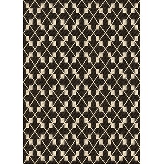 Ahgly Company Machine Washable Transitional Bullet Shell Brown Area ...