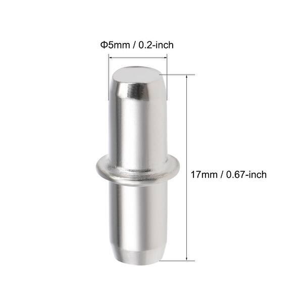 Shelf Bracket Peg 5x17mm Nickel Plated Holder Support Pins 100 Pcs ...