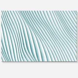 Fractal Small Blue 3D Waves - Abstract Art Glossy Metal Wall Art - Bed ...