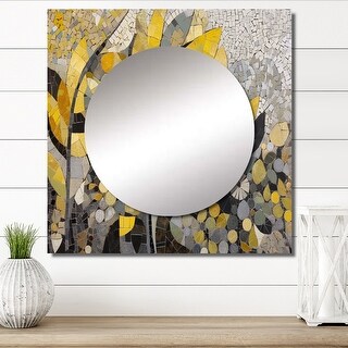 Designart "Yellow And Grey Patterns In Artistic Fusion" Boho Mosaic ...