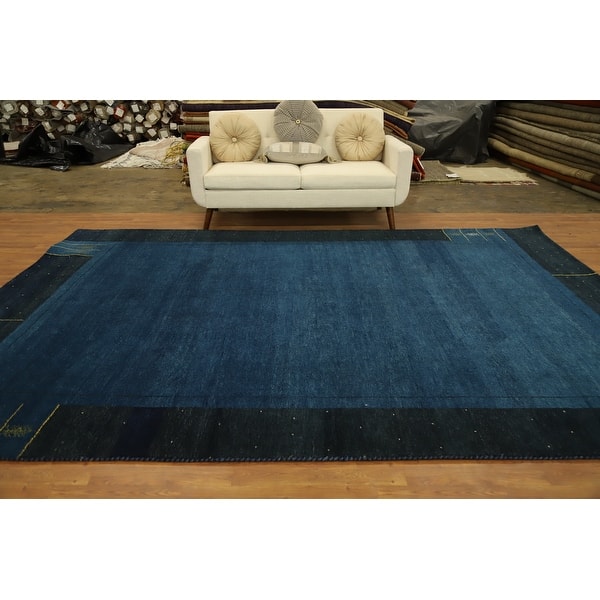 blue bordered carpet