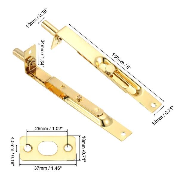 flat sliding bolt lock