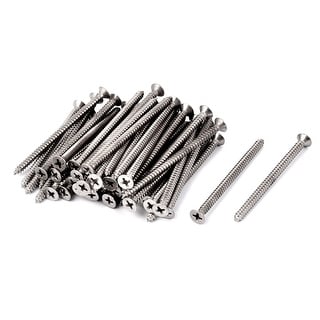 M3.5 x 60mm Countersunk Cross Head Self Tapping Screw Fasteners 50 Pcs ...