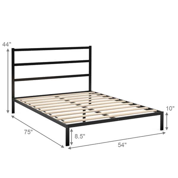 Costway Twin/Full Metal Bed Platform Frame Heavy Duty Mattress - Bed ...