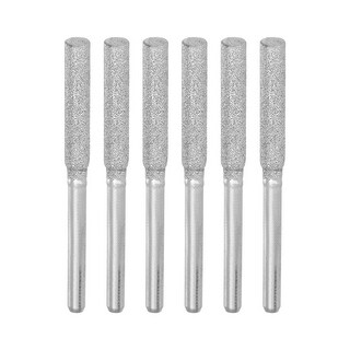 6pcs Diamond Chainsaw Sharpener Bits 5/32" 4mm Cylinder Head Chain Saw ...