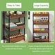 4-Tier Wood Fruit Vegetable Storage Rack Stand Stackable Fruit Basket ...