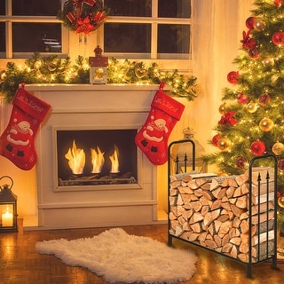 Indoor And Outdoor Iron Fireplace Firewood Stand - Bed Bath & Beyond ...