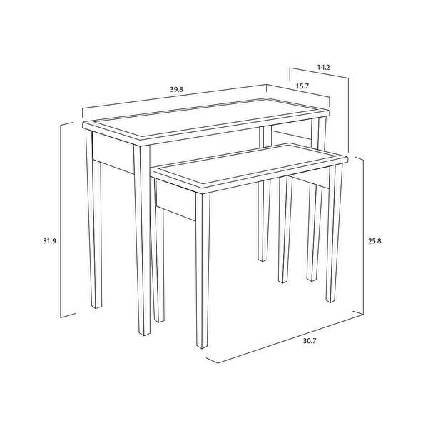 HomeView Design Set of 2 Console Tables w/Laser Cut Stands - Bed Bath ...