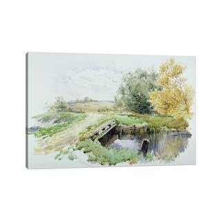 iCanvas "Landscape with bridge over a stream " by John Clayton Adams ...