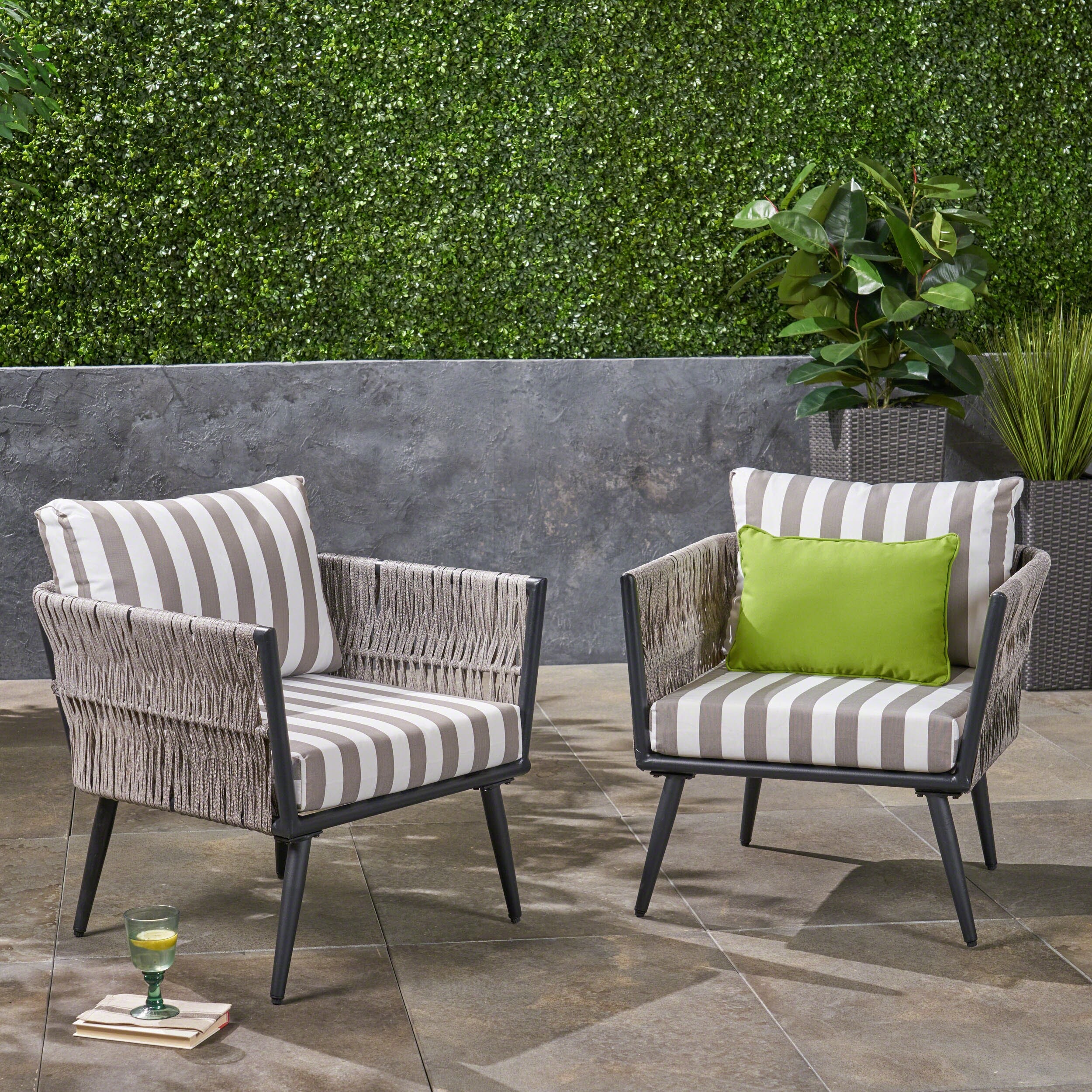 Black Outdoor Club Chairs - Bed Bath & Beyond