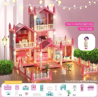 Doll Houses For Girl For Barbie，Dollhouse Girls Toys Castles Big Barbie ...