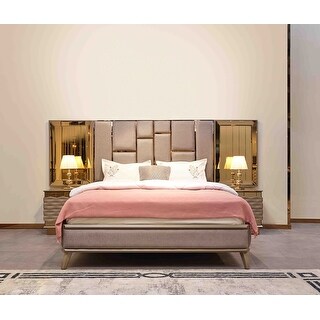 Enzo Modern King Size Bed Frame With Headboard - Bed Bath & Beyond ...