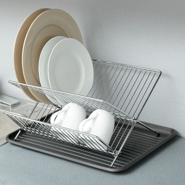 Smart Design Dish Drainer Rack with Drain Board - Bed Bath & Beyond ...