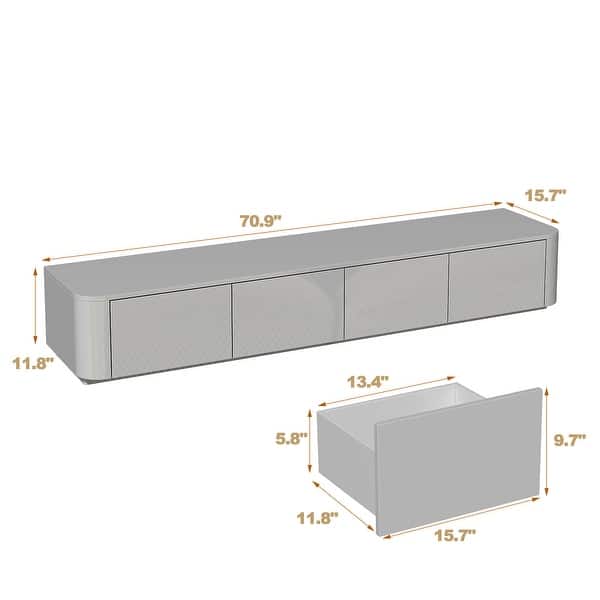 70.9" Chic Spectrum Entertainment Center TV Stand with Mood Lighting ...