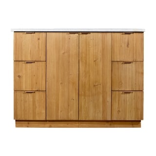Reclaimed Pine Fluted Front Bath Vanity - Bed Bath & Beyond - 42709395
