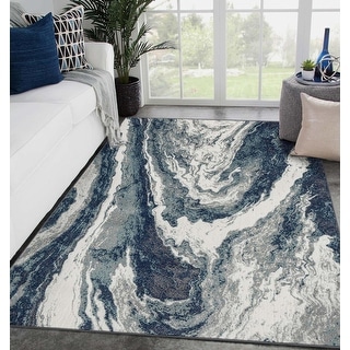 Luxe Weavers Marble Abstract Art Deco Area Rug, Indoor Carpet - Bed ...