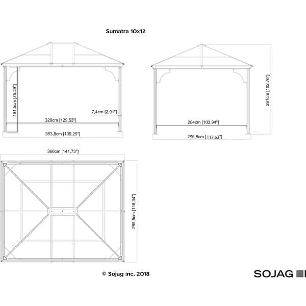Sojag Sumatra 10 ft. x 12 ft. Gazebo - Bed Bath & Beyond - 35419135
