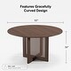 Solid Wood 52'' Round Dining Table for 6 People Nordic style - 52*30 ...